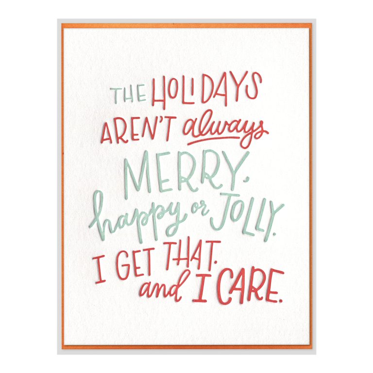 Holidays— I Care Thinking of You Holiday Card